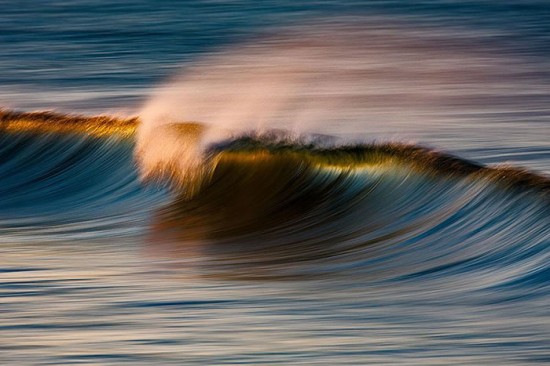 Gorgeous Long Exposure Photographs Of Golden Waves
