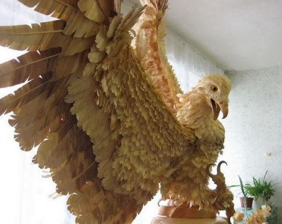 Amazing Animal Sculptures Made From Wood Chips