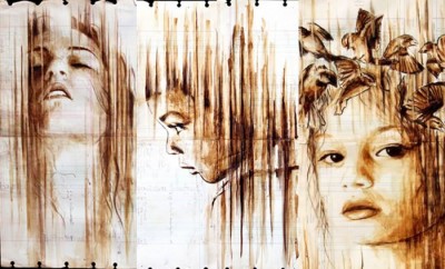 Amazing Custom portrait printing Using Coffee And 100 Year Old Paper