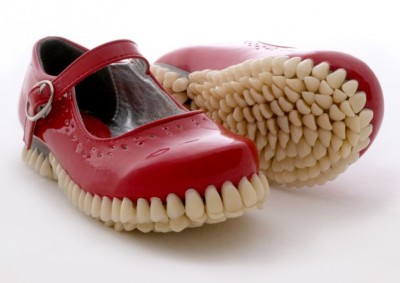 Custom Designer Shoes Get A Full Tooth Implant For Soles